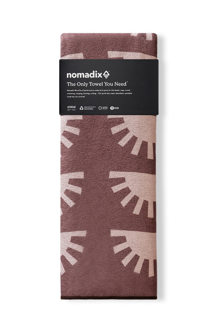 Nomadix Original Towel: Sunshine Burgundy | Leisure Time Inc. – Leisure Time Inc. Shop